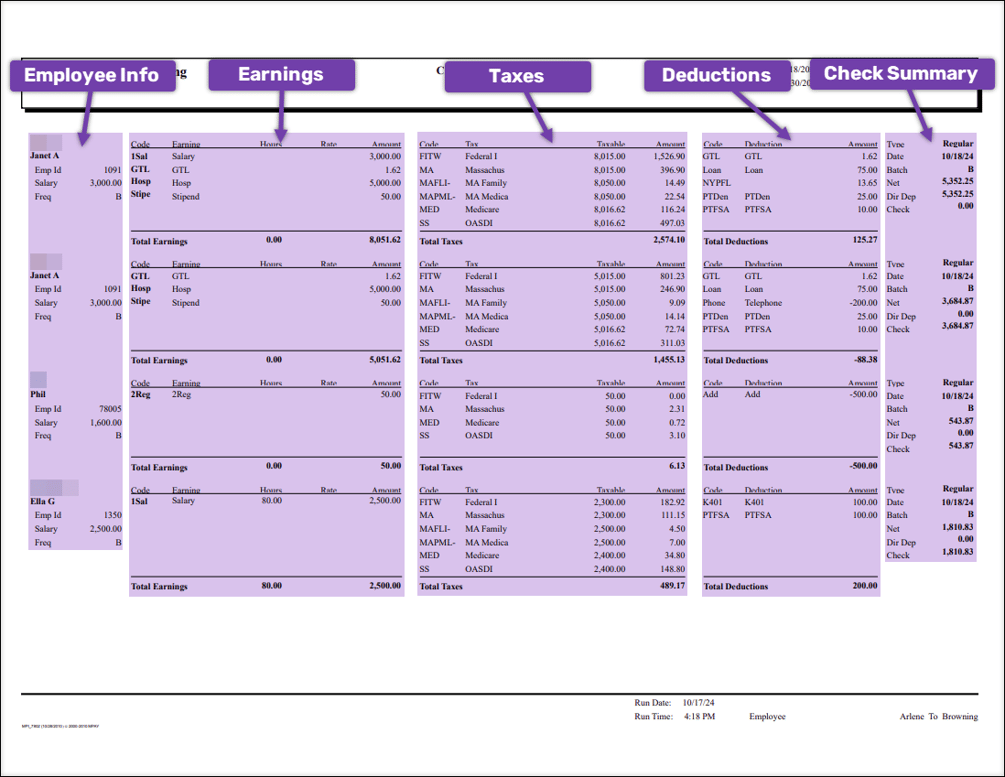 Payroll: Preprocess Register