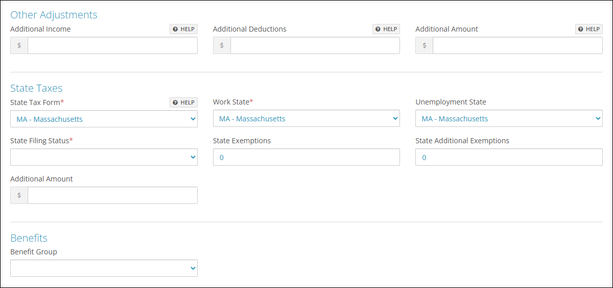 Entering a New Hire - Guide
