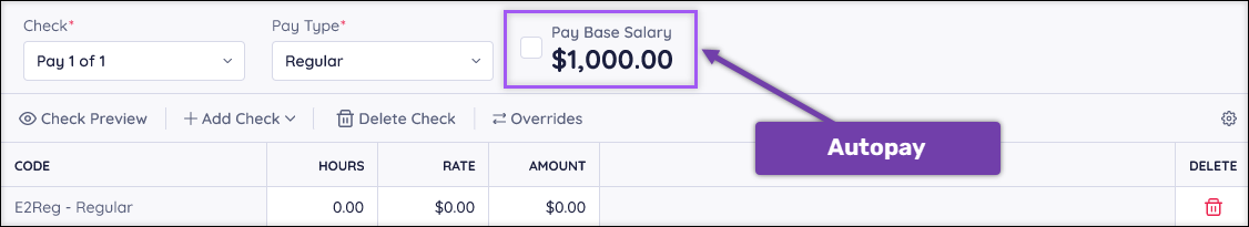 Payroll: Detail Entry