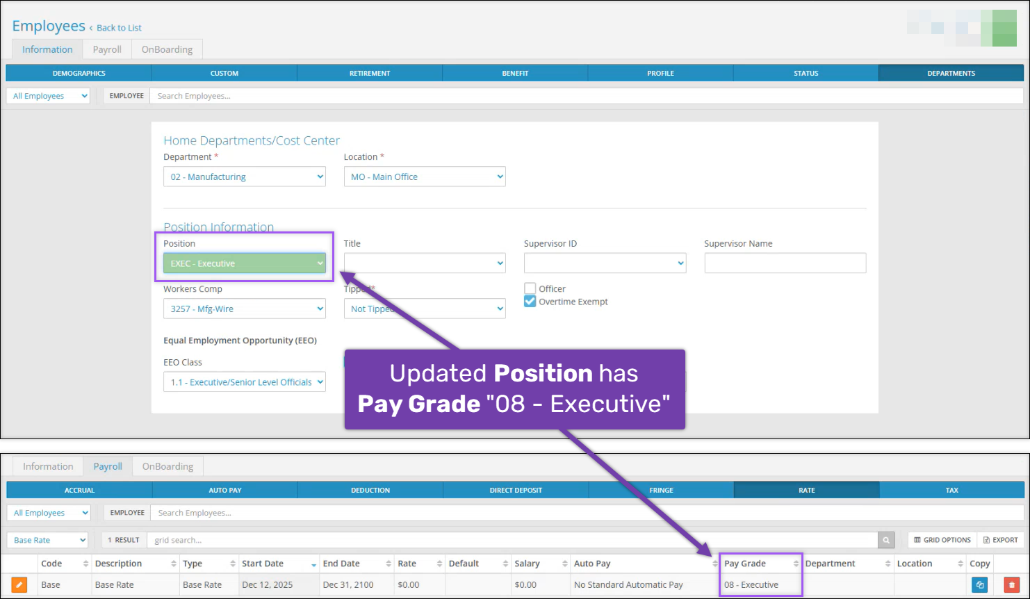 01/05/2026 Release Notes: Auto Update Employee Pay Grade